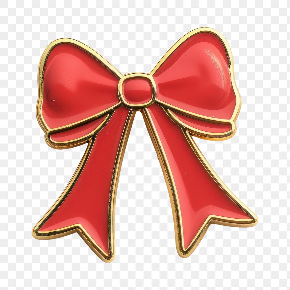 Elegant red bow pin | Free PNG - rawpixel