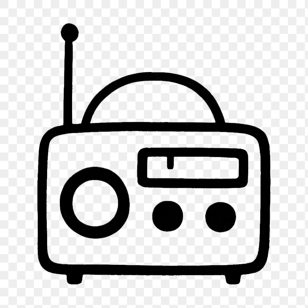PNG Vintage radio outline illustration | Free PNG - rawpixel