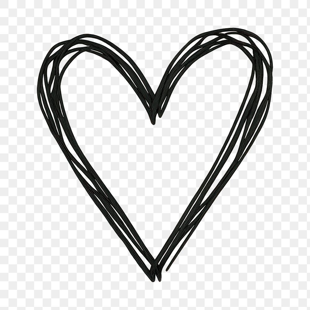 PNG Hand-drawn heart outline illustration | Free PNG - rawpixel