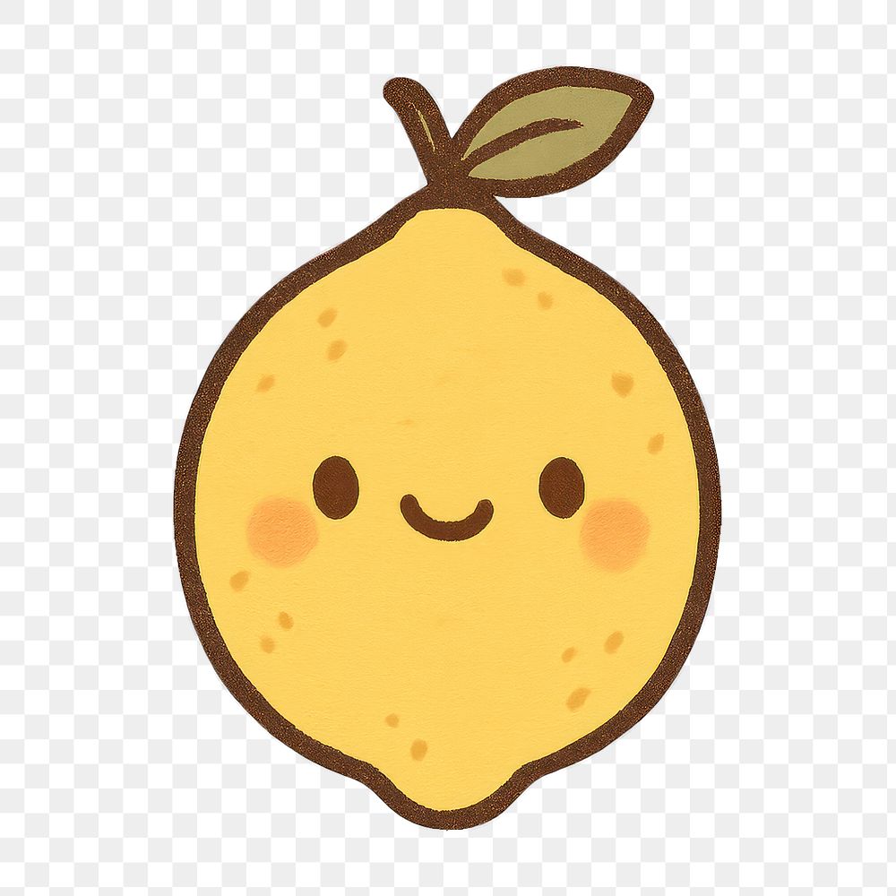 PNG Cute smiling lemon illustration | Free PNG - rawpixel