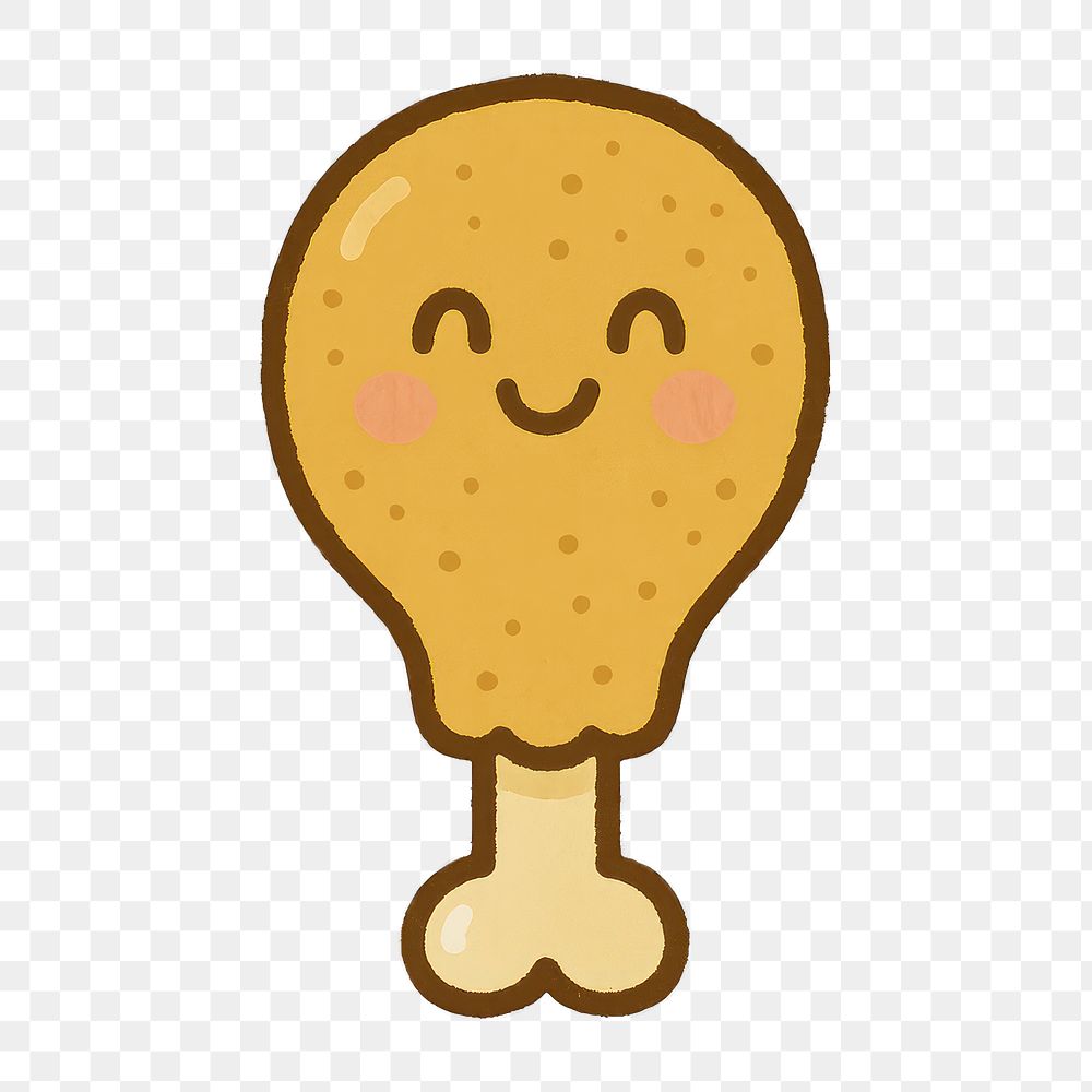 PNG Cute smiling fried chicken | Free PNG - rawpixel