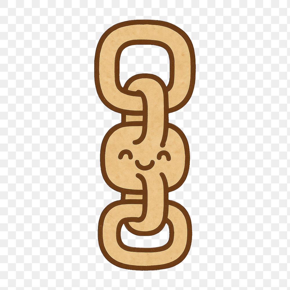PNG Cute smiling chain illustration | Free PNG - rawpixel