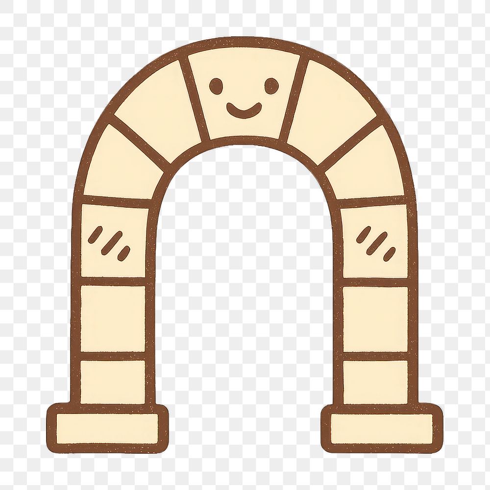 PNG Smiling arch cartoon illustration | Free PNG - rawpixel