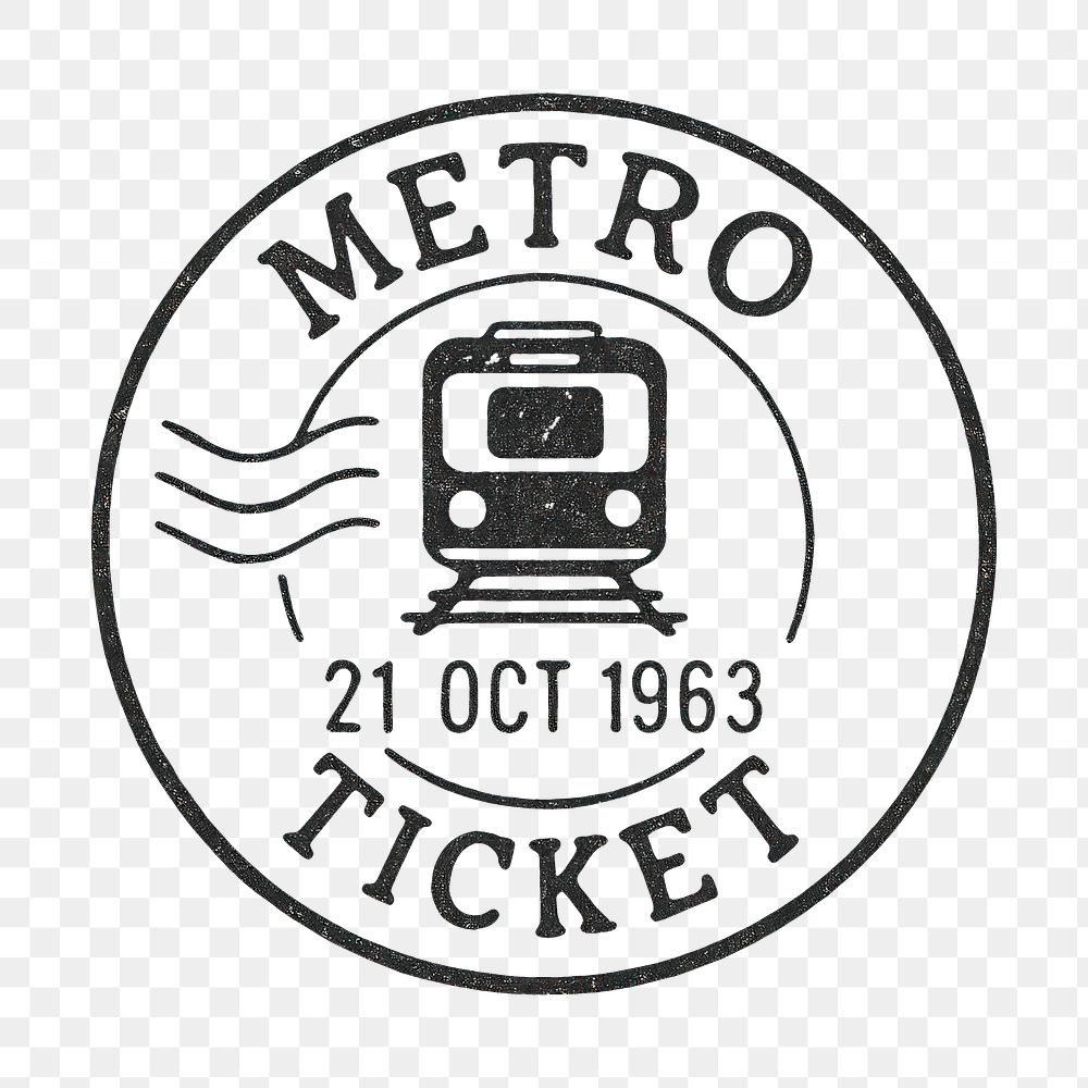 PNG Vintage metro ticket stamp | Free PNG - rawpixel