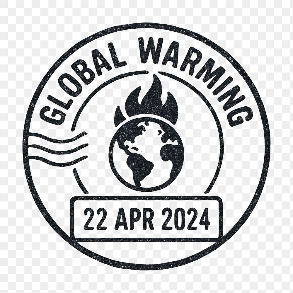 PNG Global warming awareness stamp | Free PNG - rawpixel
