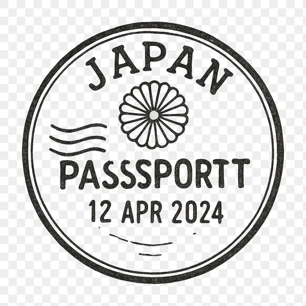 PNG Vintage Japan passport stamp | Free PNG - rawpixel