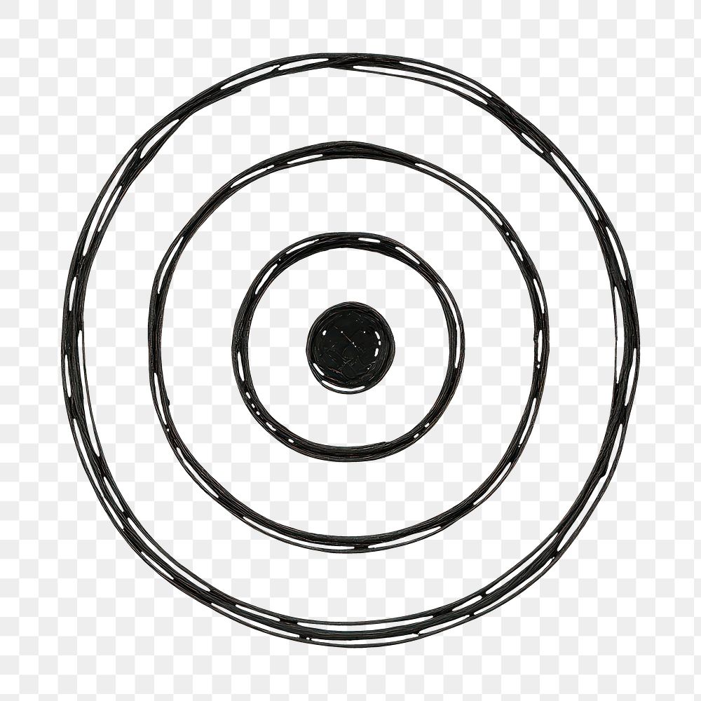 PNG Hand-drawn concentric circle design | Free PNG - rawpixel