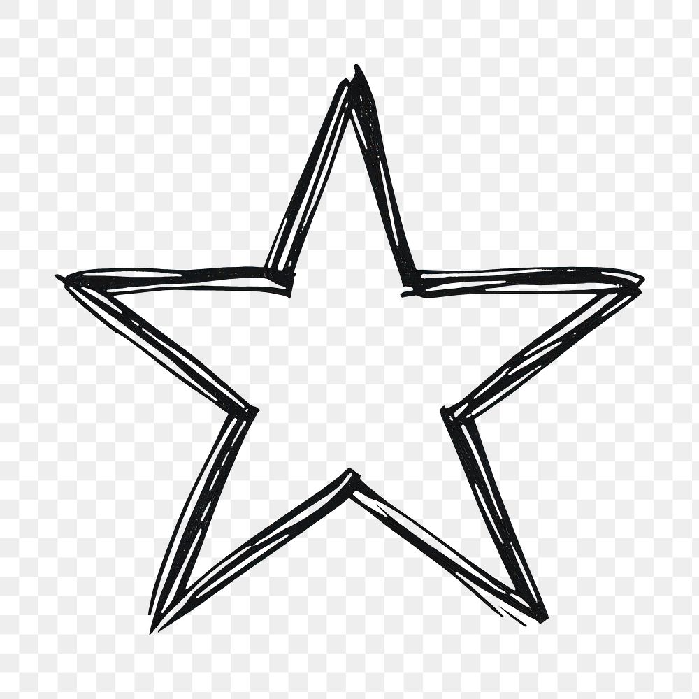PNG Hand-drawn star outline sketch | Free PNG - rawpixel