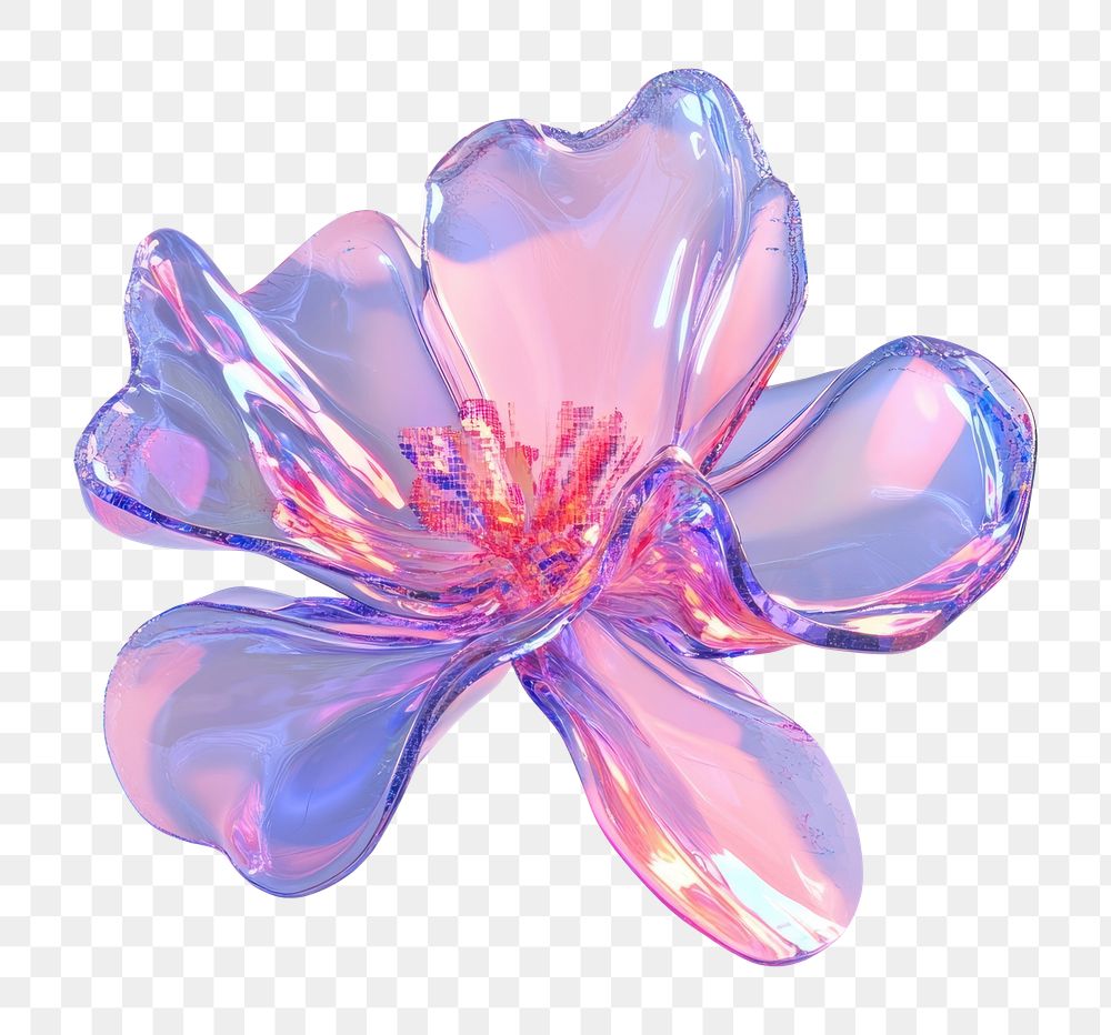 PNG Pixelated flower illustration transparent | Free PNG - rawpixel