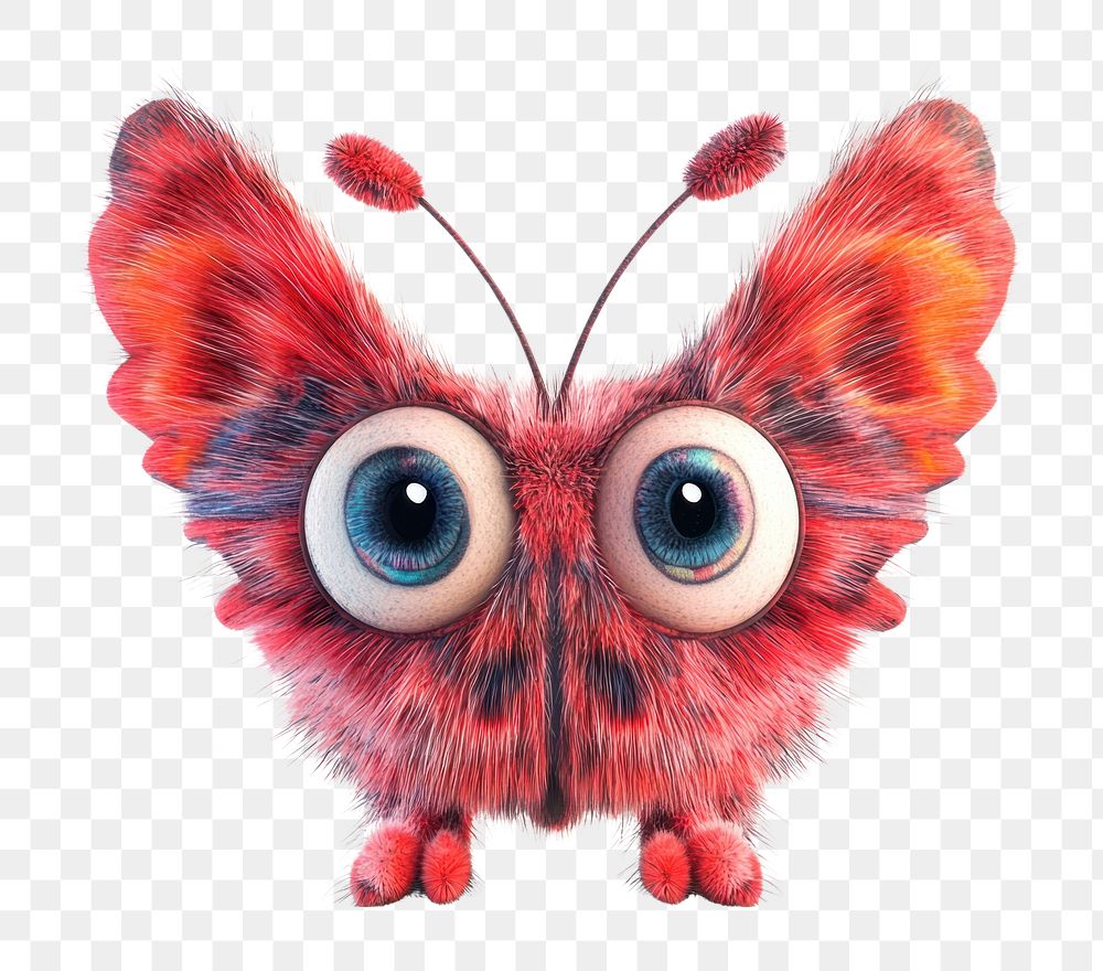 PNG Furry butterfly illustration cute | Free PNG - rawpixel