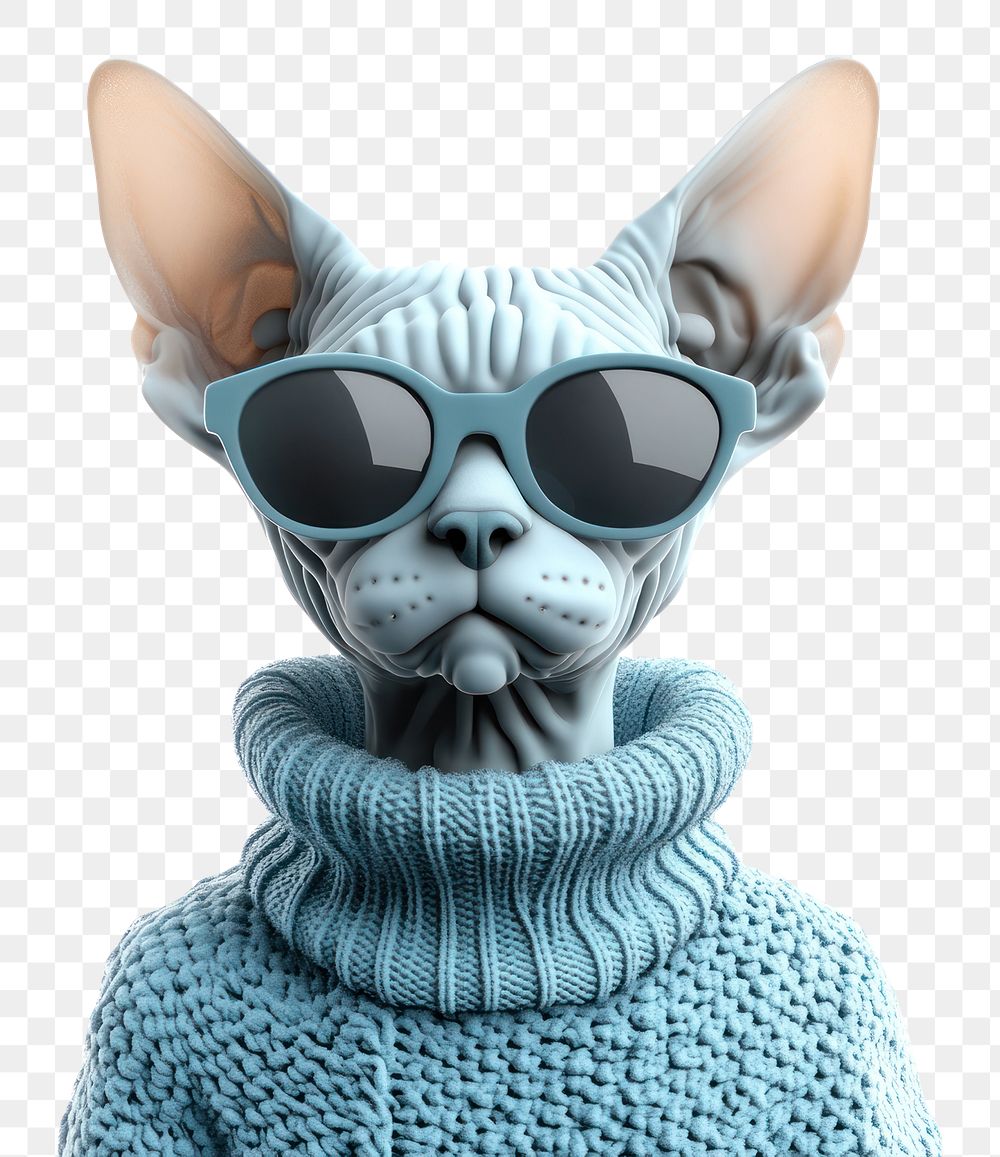 PNG Furry sphynx illustration sunglasses | Free PNG - rawpixel