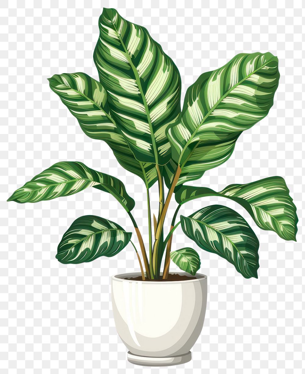 PNG Potted calathea plant illustration | Free PNG - rawpixel