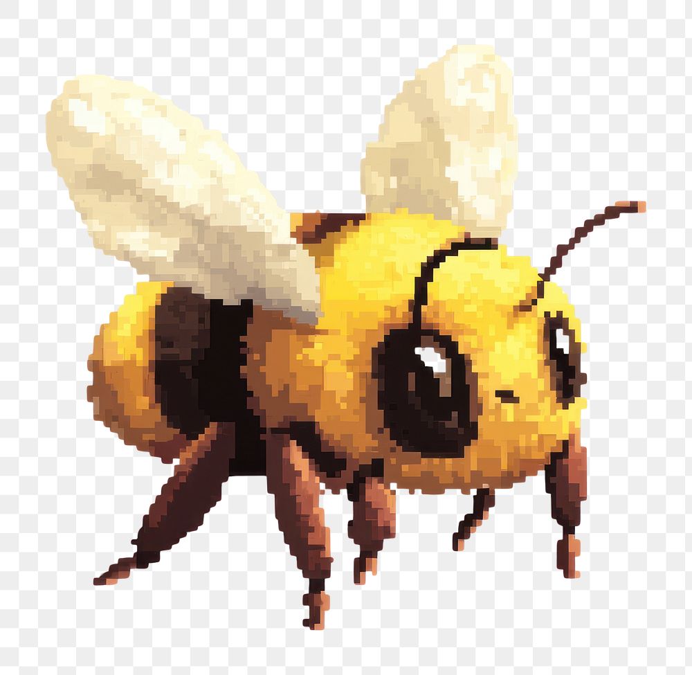 PNG Bee illustration pixelated insect. | Free PNG - rawpixel