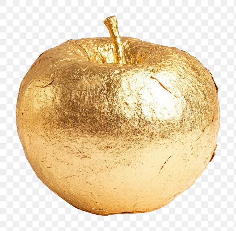 PNG Apple gold decorative aluminium. | Free PNG - rawpixel