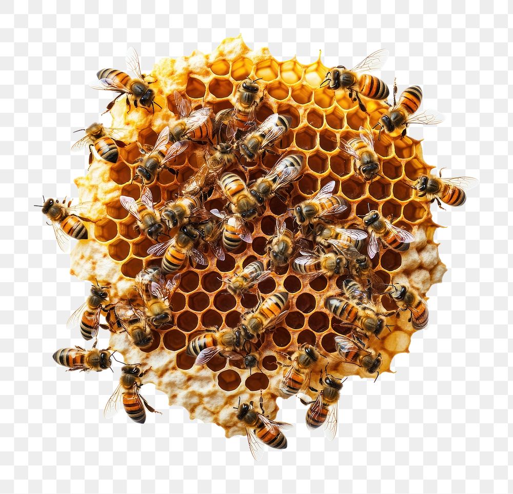 PNG Bee hive bees honeycomb | Free PNG - rawpixel