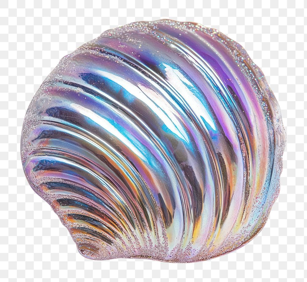 PNG Silver shell seashell shiny | Free PNG - rawpixel