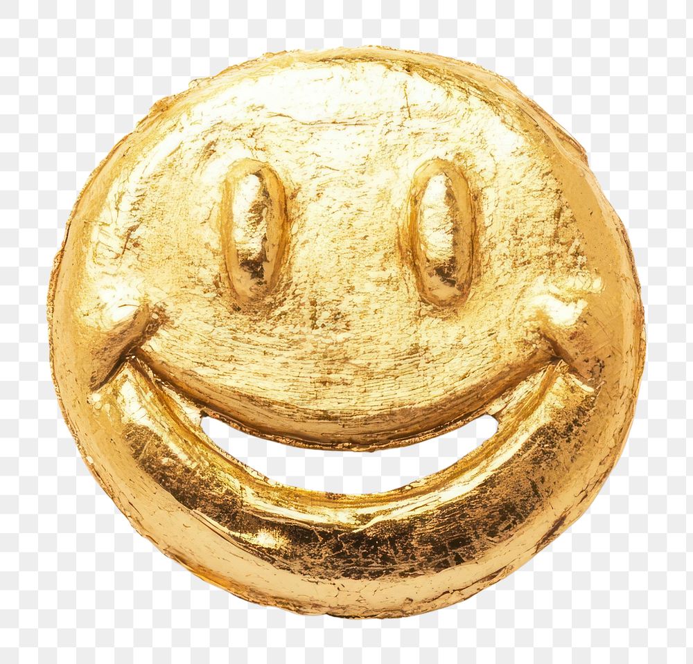 PNG Smiley face gold accessories | Premium PNG - rawpixel