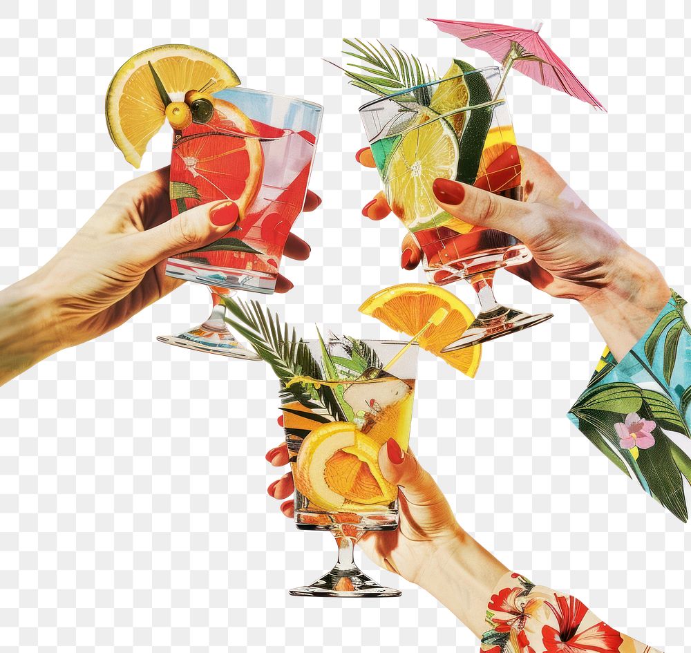 PNG 2 hands toasting summer | Free PNG - rawpixel
