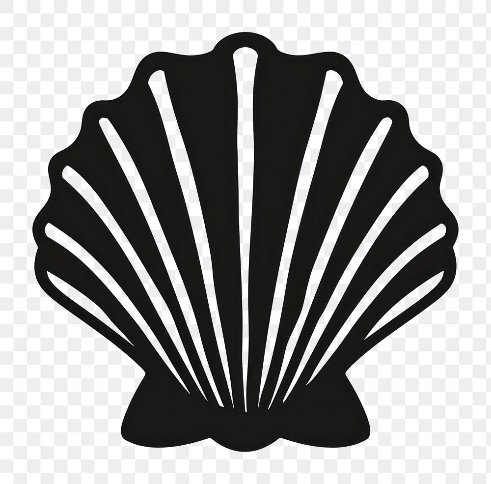 PNG Scallop shell silhouette illustration | Free PNG - rawpixel