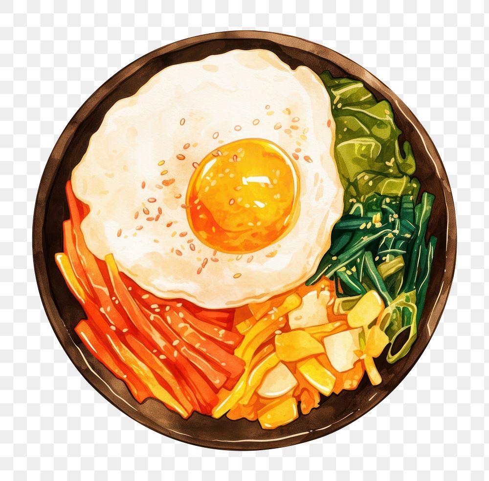 PNG Bibimbap bibimbap food meal. | Free PNG - rawpixel