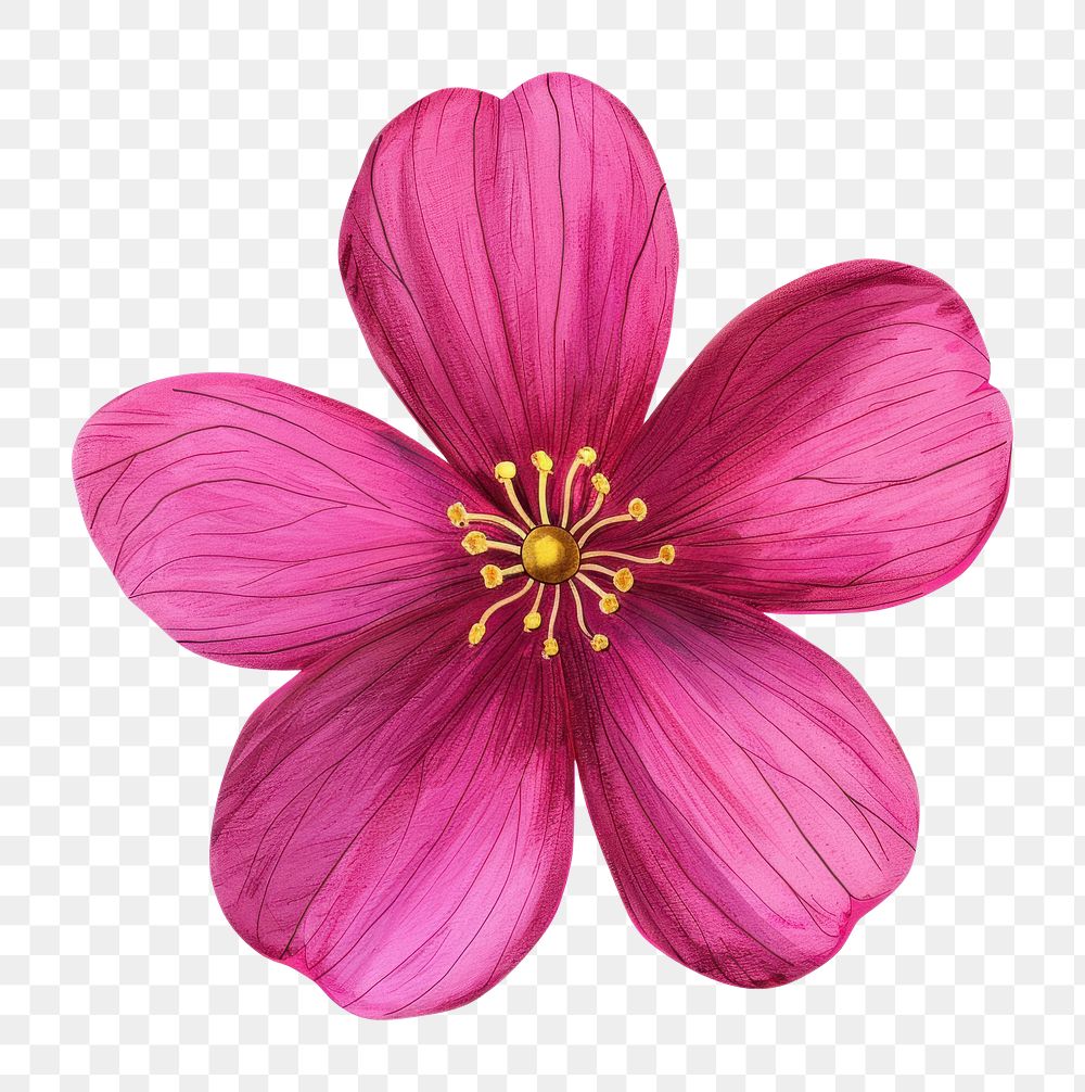 PNG Magenta flower illustration vibrant | Free PNG - rawpixel