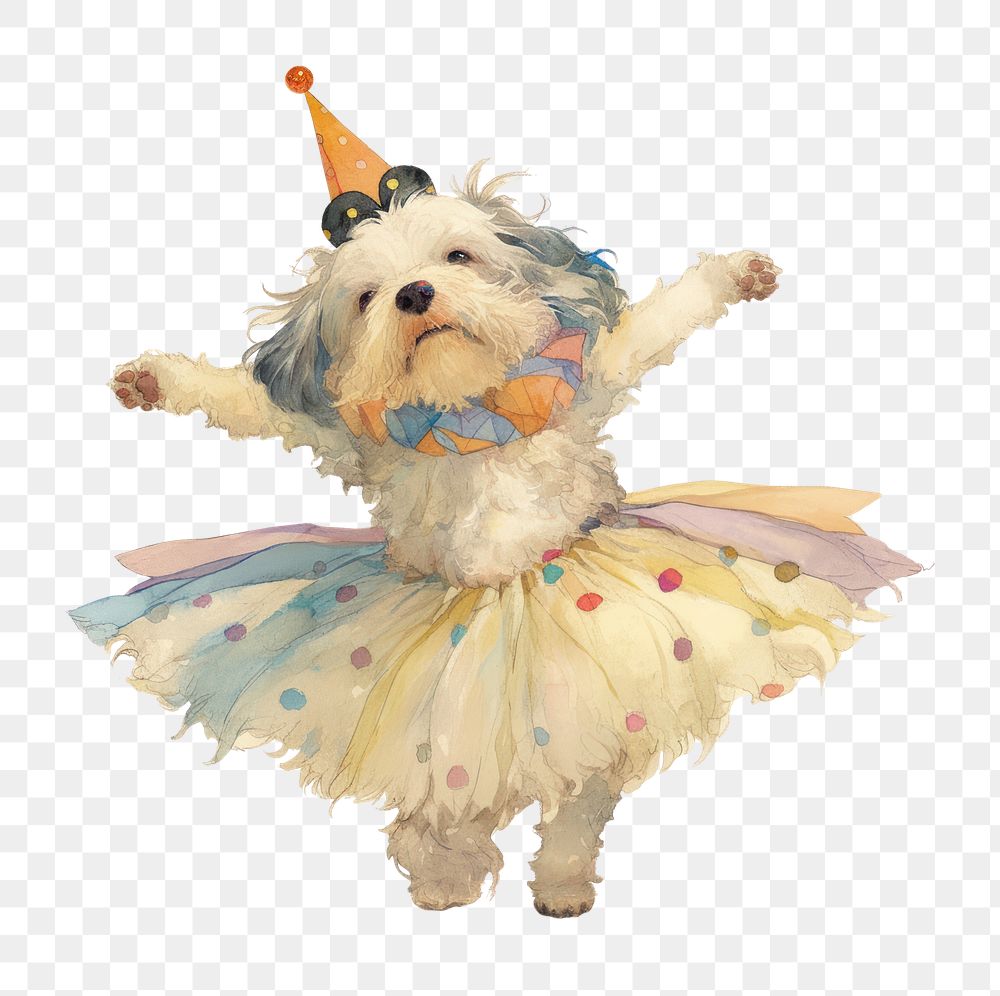 PNG Dog Dancing hat illustration | Free PNG - rawpixel