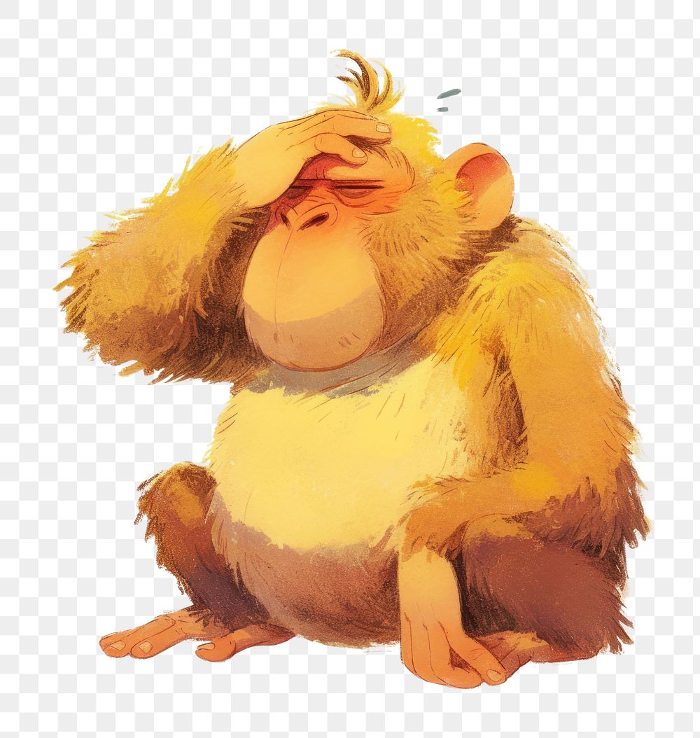 PNG Monkey Scratching Head monkey | Free PNG - rawpixel