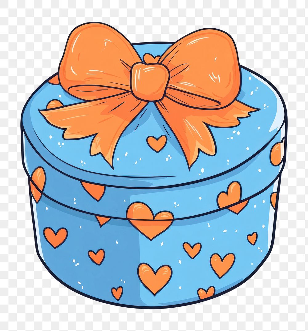 PNG Blue round box orange | Free PNG - rawpixel