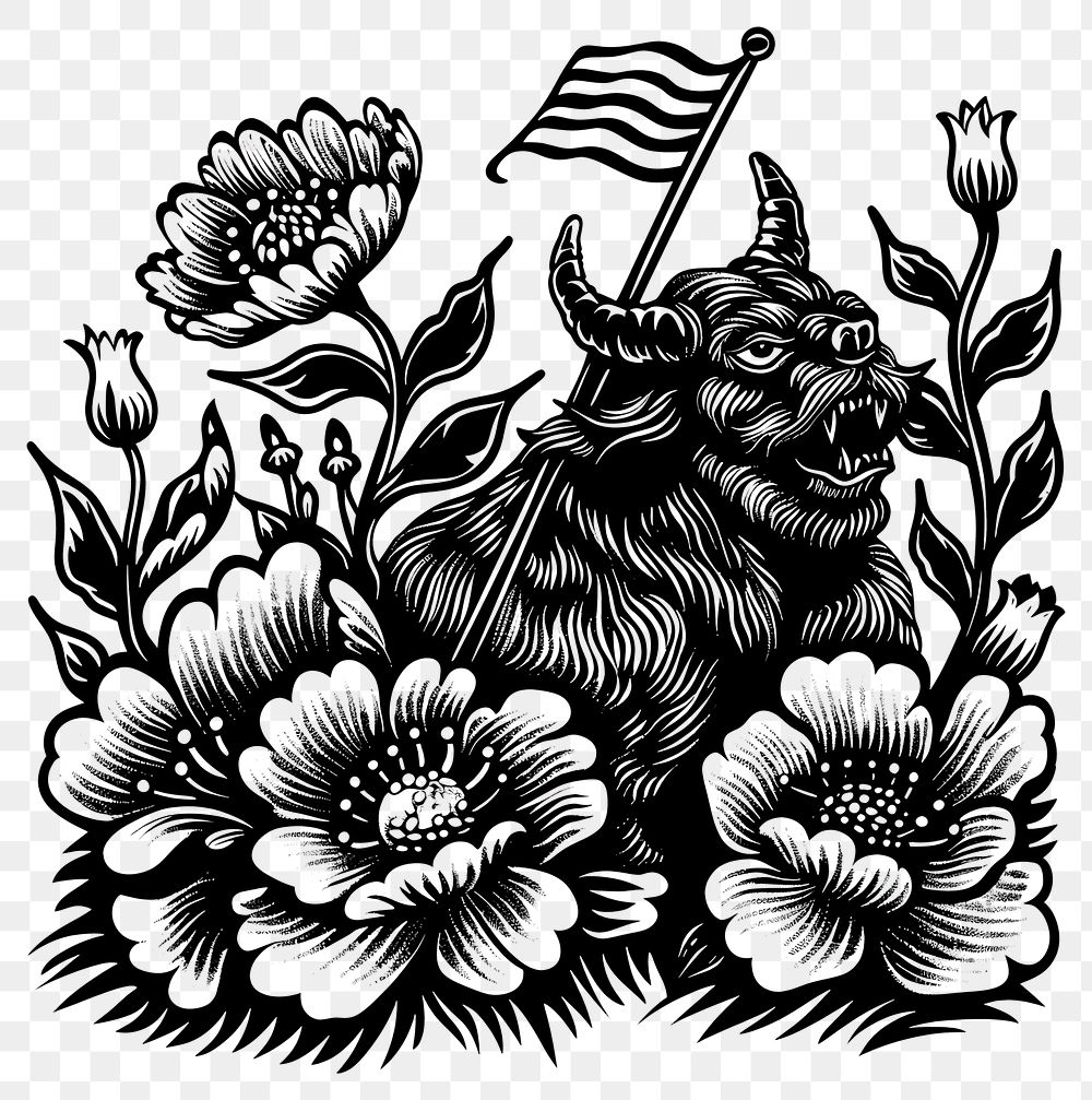 PNG Demon Flowers illustration graphics | Free PNG - rawpixel