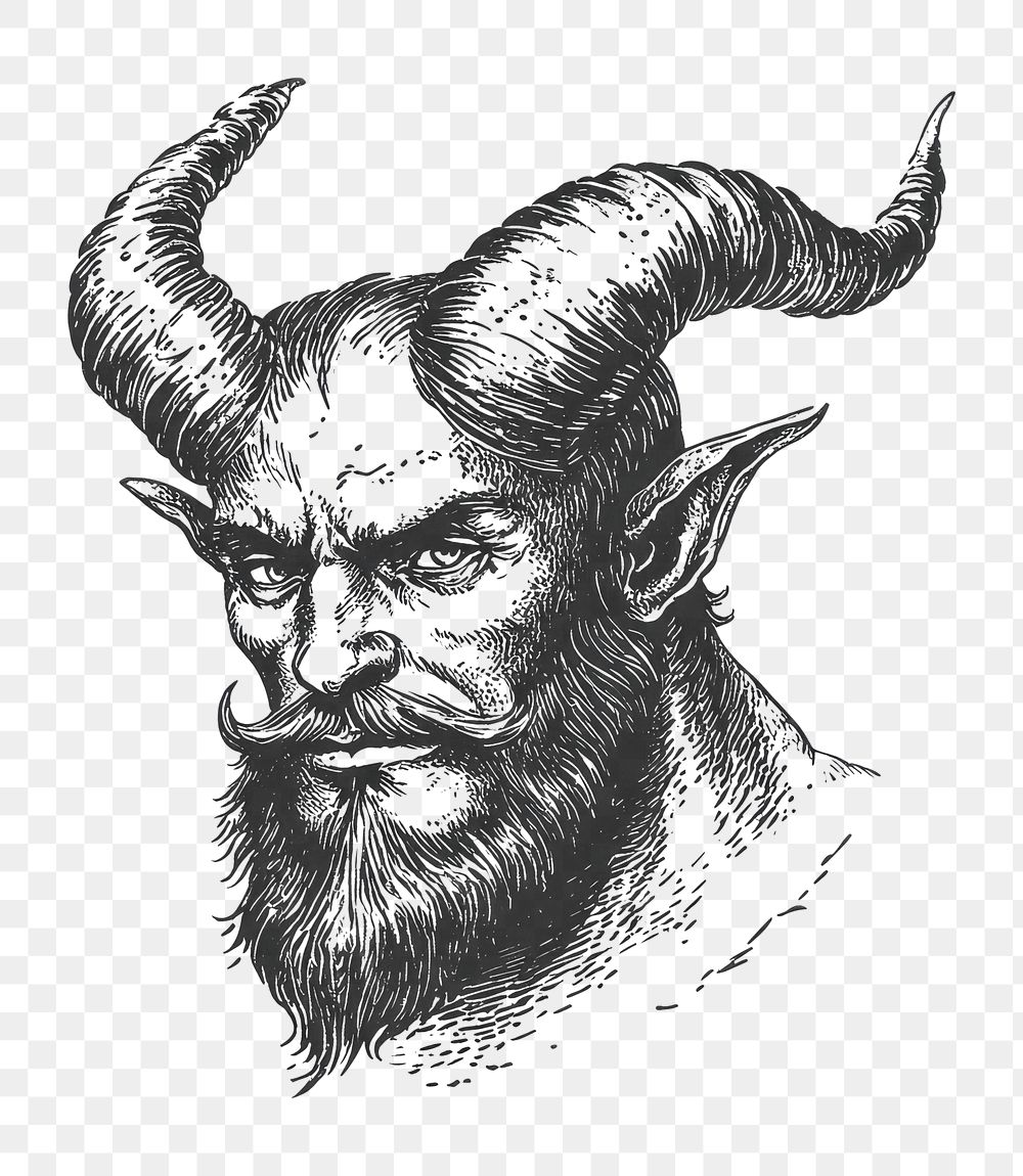 PNG Devil art drawing black. | Free PNG - rawpixel