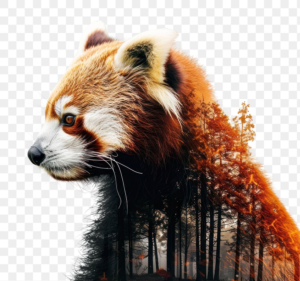 PNG Red panda trees wildlife | Free PNG - rawpixel