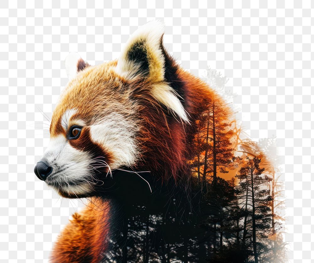 PNG Red panda trees wildlife | Free PNG - rawpixel