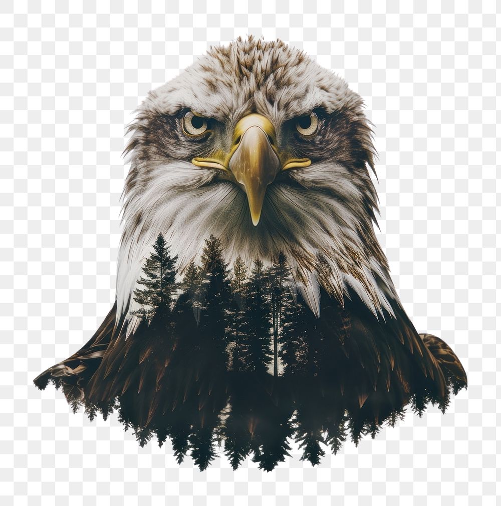 PNG Eagle trees exposure animal | Free PNG - rawpixel
