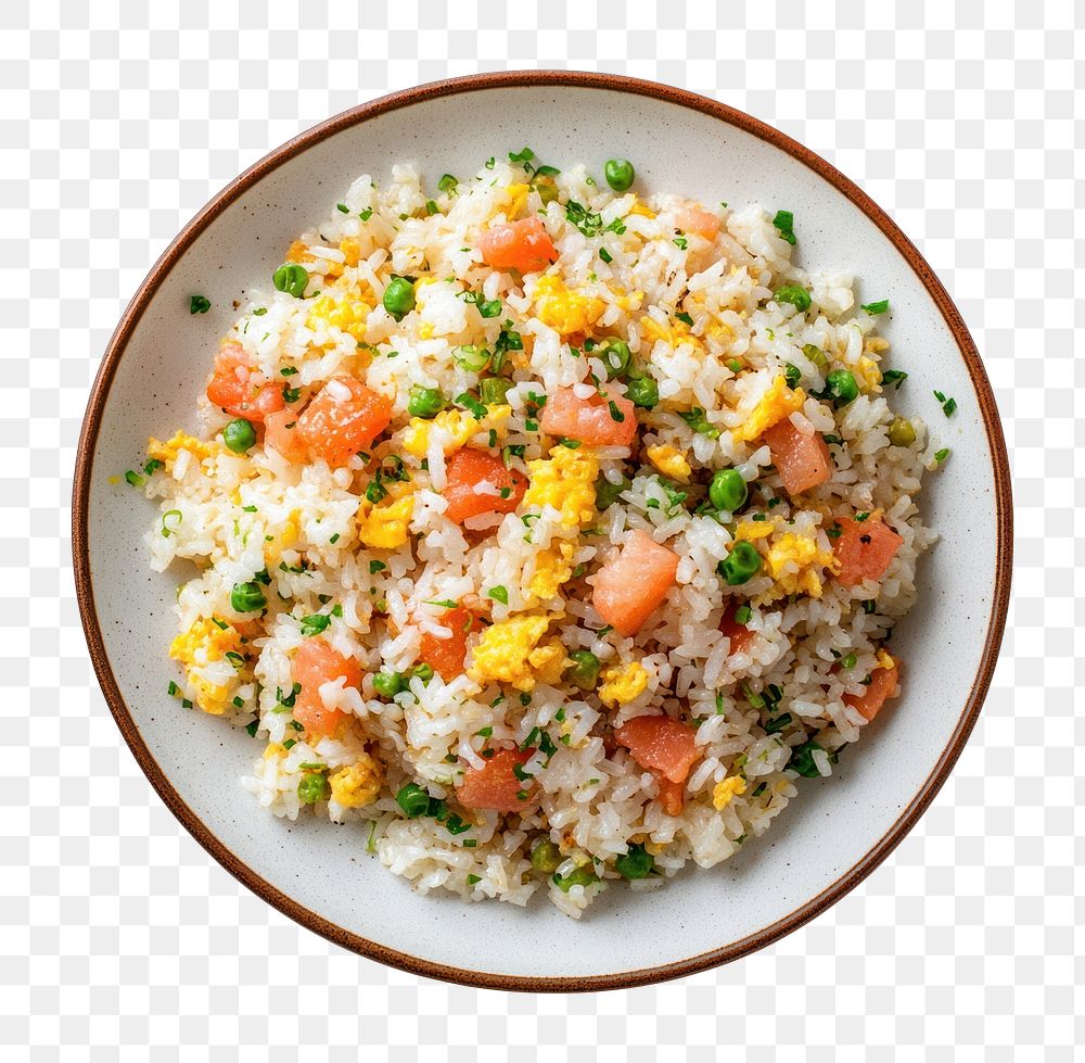 PNG japanese fried rice plate | Free PNG - rawpixel