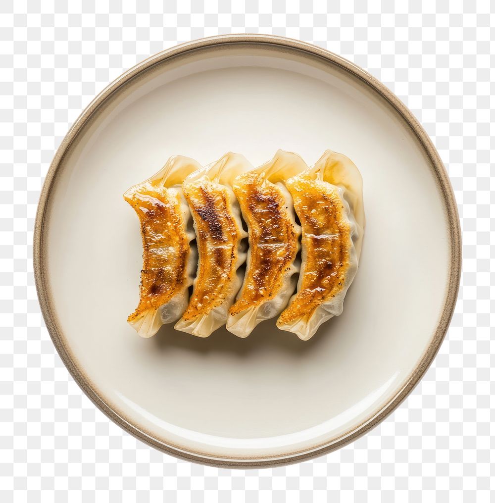 PNG Japanese Gyoza plate white | Free PNG - rawpixel