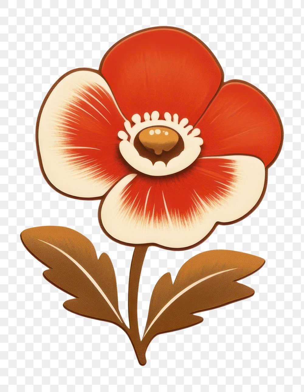 PNG Poppy flower icon illustration | Free PNG - rawpixel