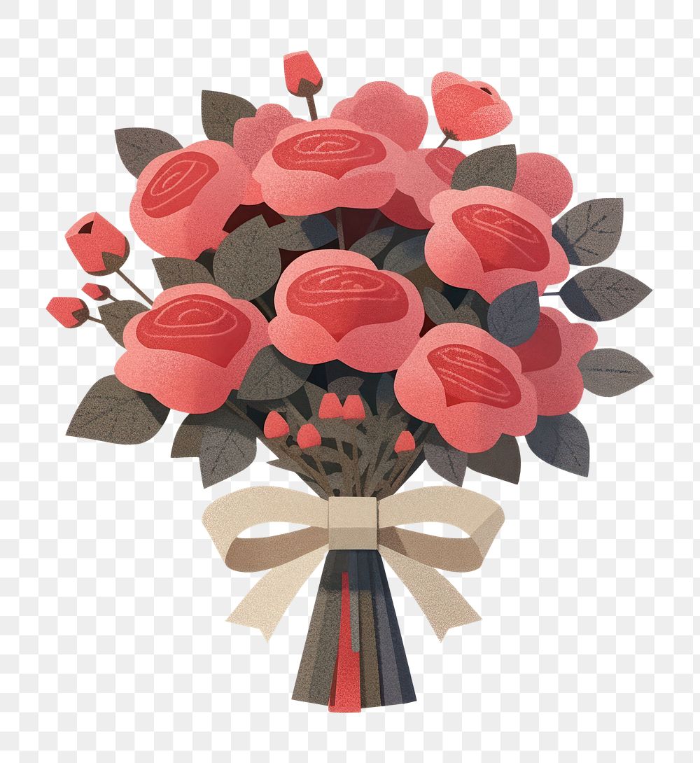 PNG Rose bouquet roses illustration | Free PNG - rawpixel