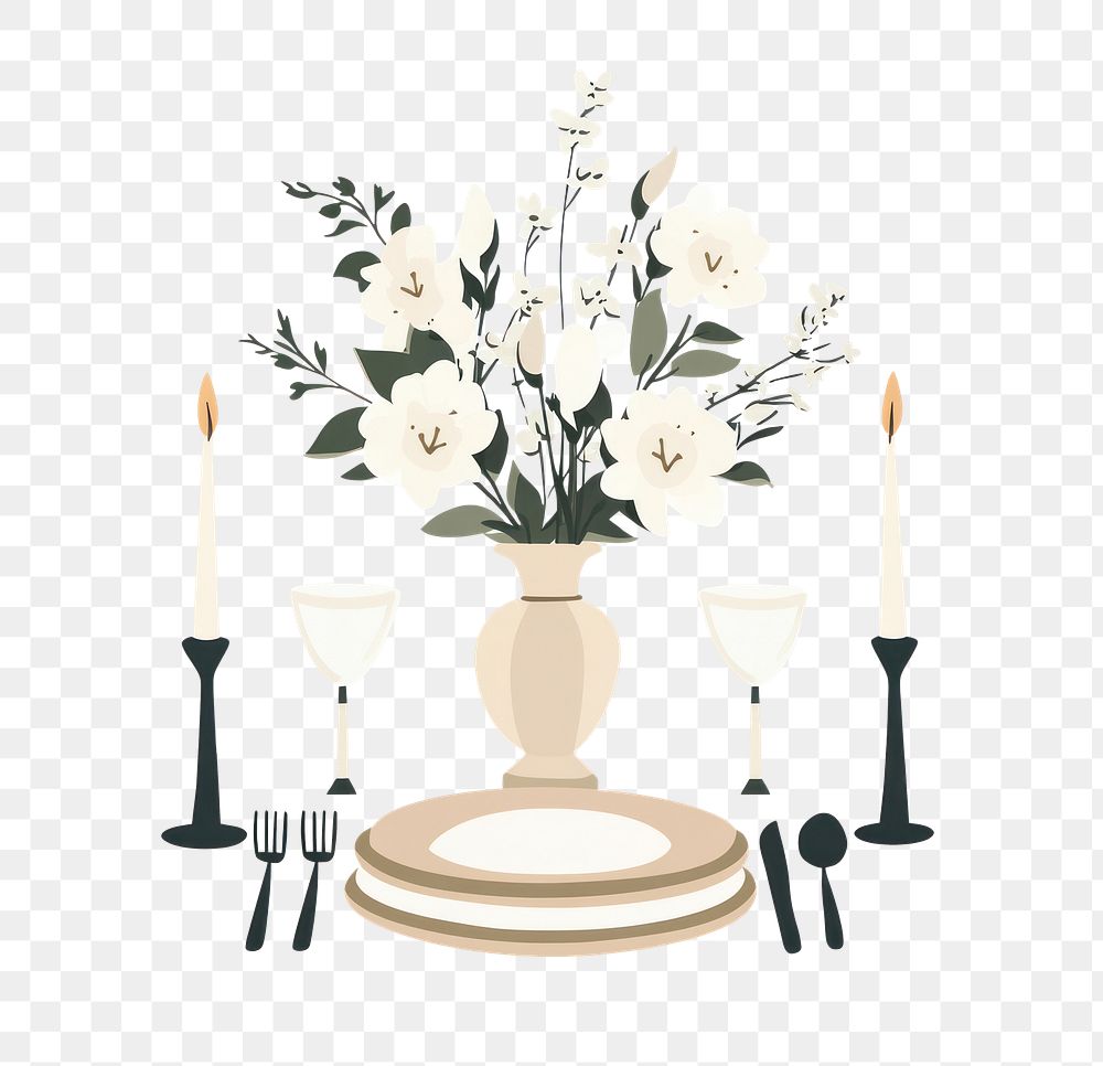 PNG Dining table setting wedding | Free PNG - rawpixel