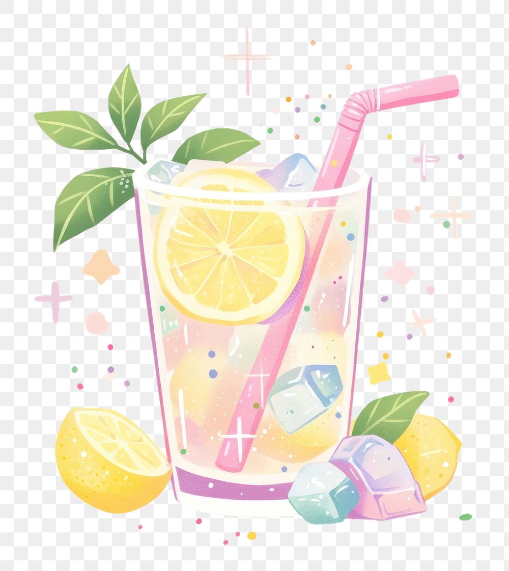 PNG Lemonade illustration beverage colorful. | Free PNG - rawpixel