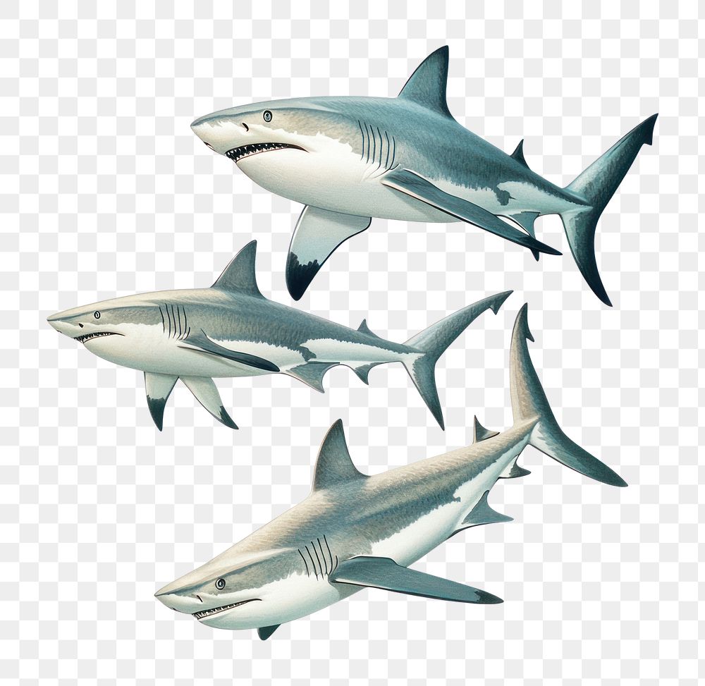 PNG Sharks shark illustration animal. | Free PNG - rawpixel