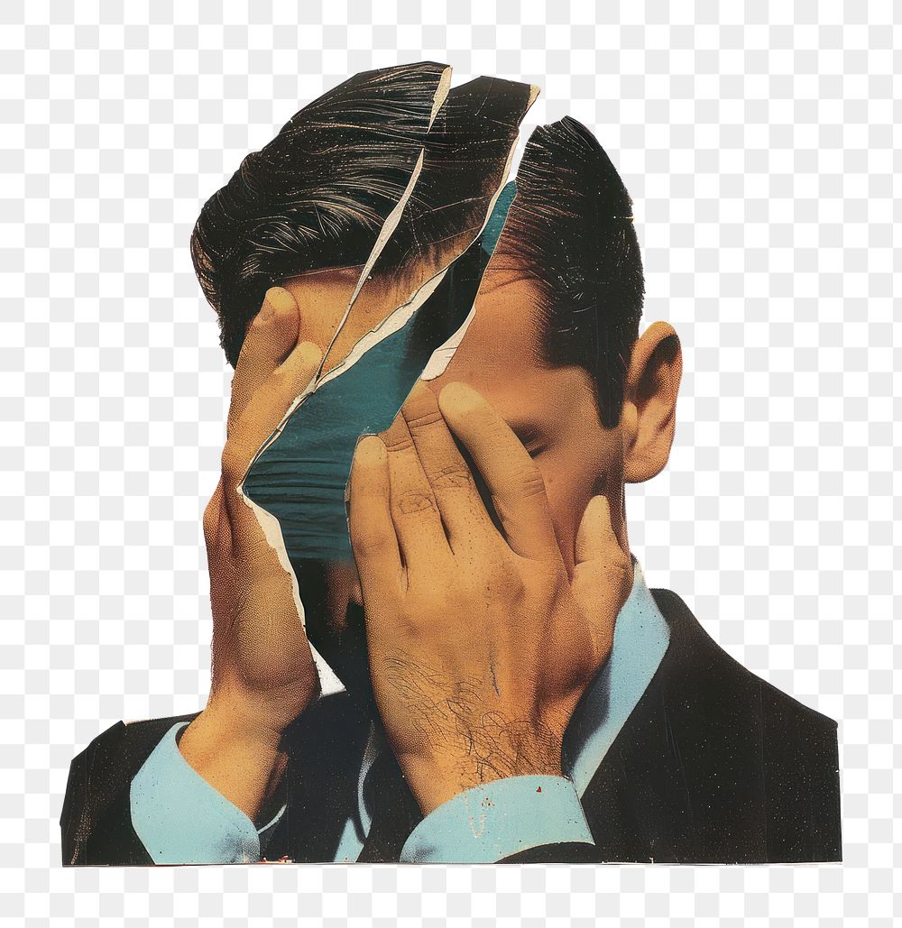 PNG Man crying collage cutouts | Free PNG - rawpixel