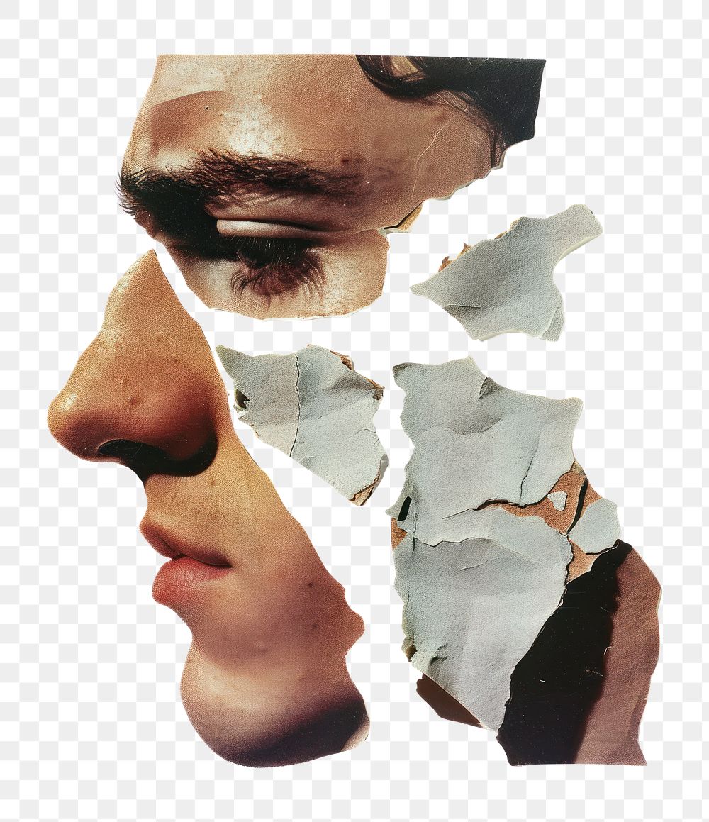 PNG Man face cry collage | Free PNG - rawpixel