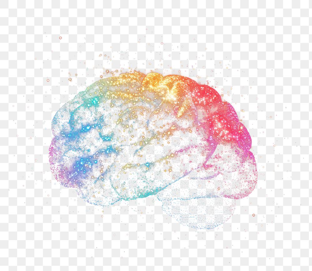 PNG Colorful brain light glitter | Free PNG - rawpixel