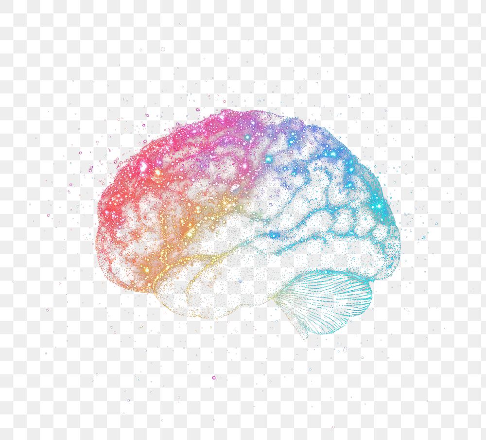 PNG Colorful brain light glitter | Free PNG - rawpixel