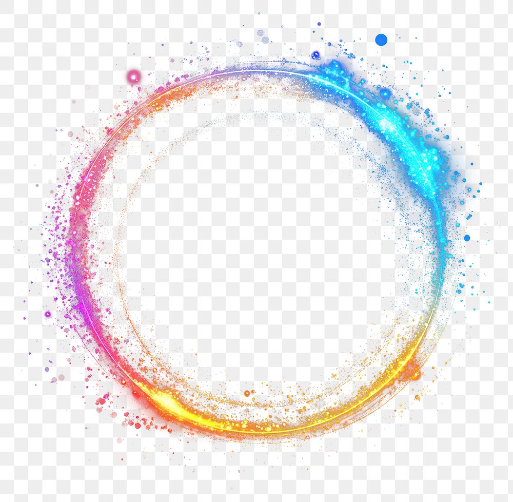 PNG Colorful particle border effect | Free PNG - rawpixel