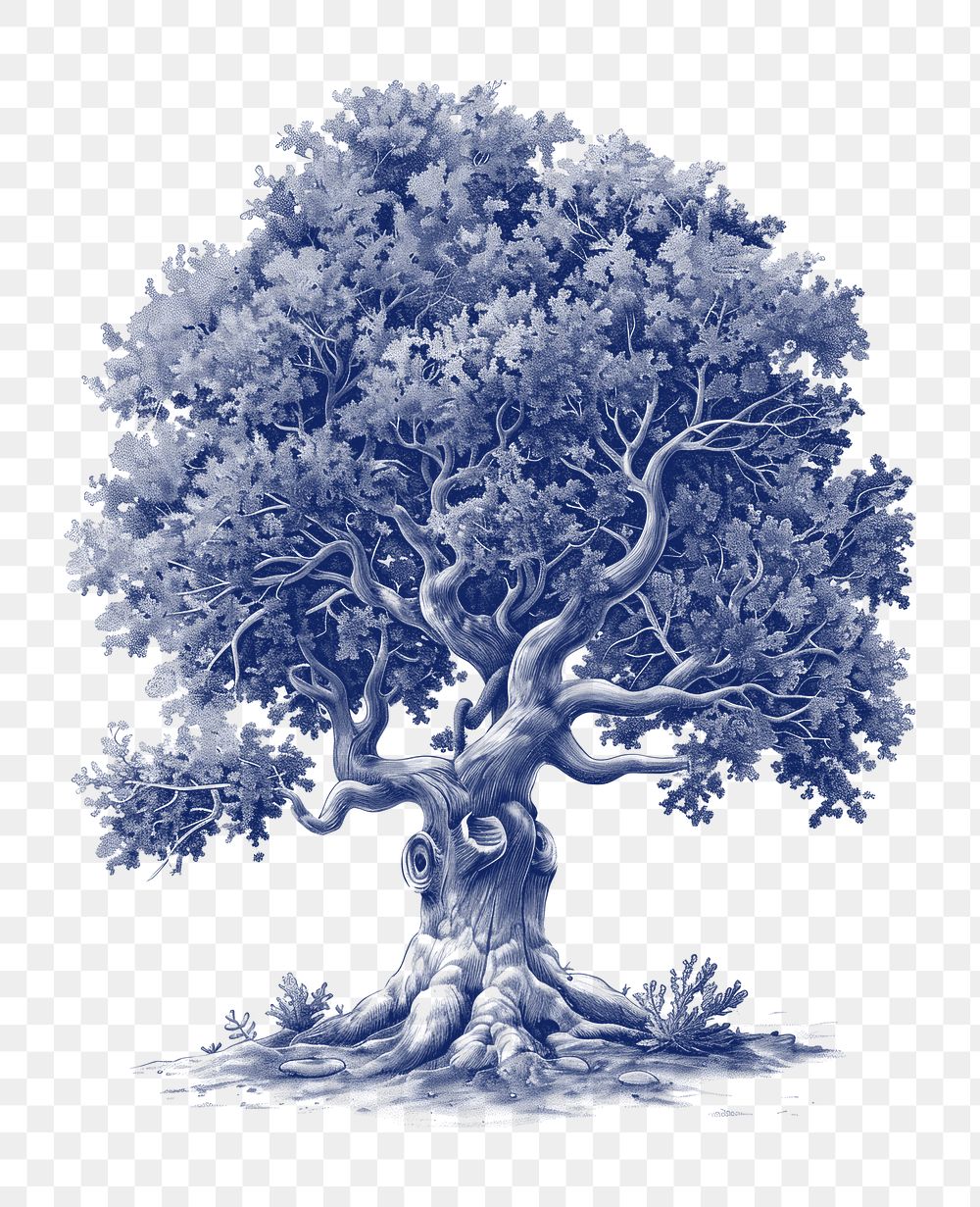 PNG Tree drawing nature blue | Free PNG - rawpixel