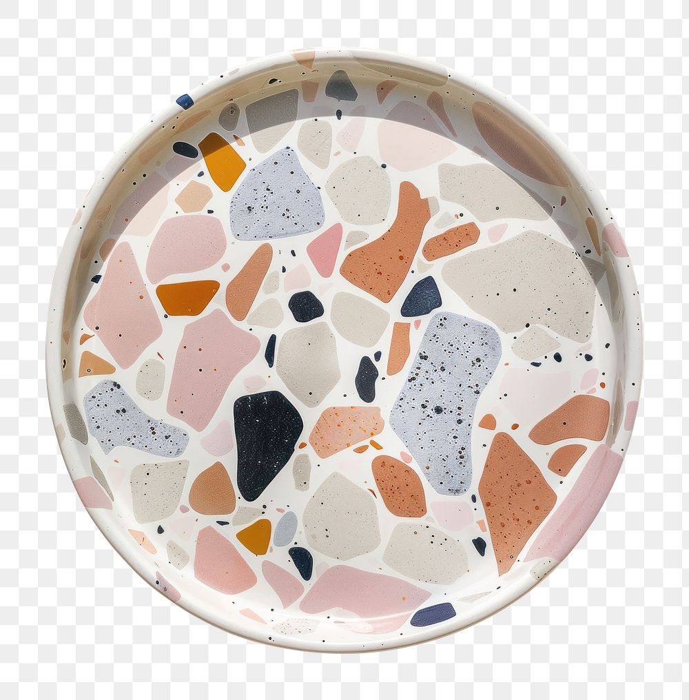 PNG Terrazzo plate art multicolor | Free PNG - rawpixel