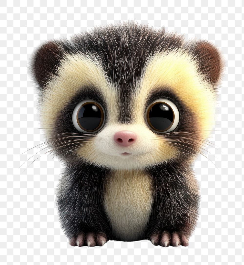 PNG Marbled Polecat illustration creature | Free PNG - rawpixel