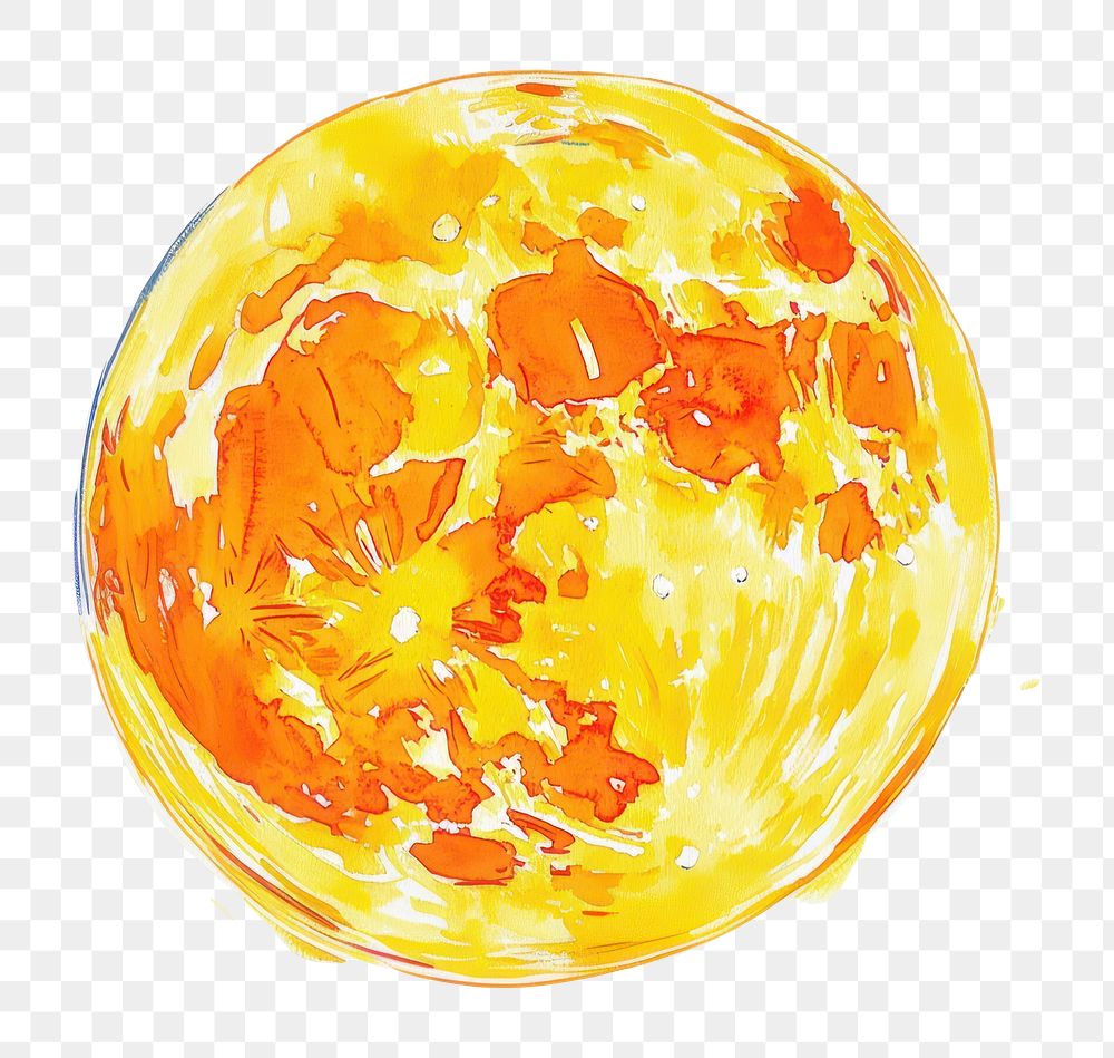 PNG Full yellow moon illustration | Free PNG - rawpixel