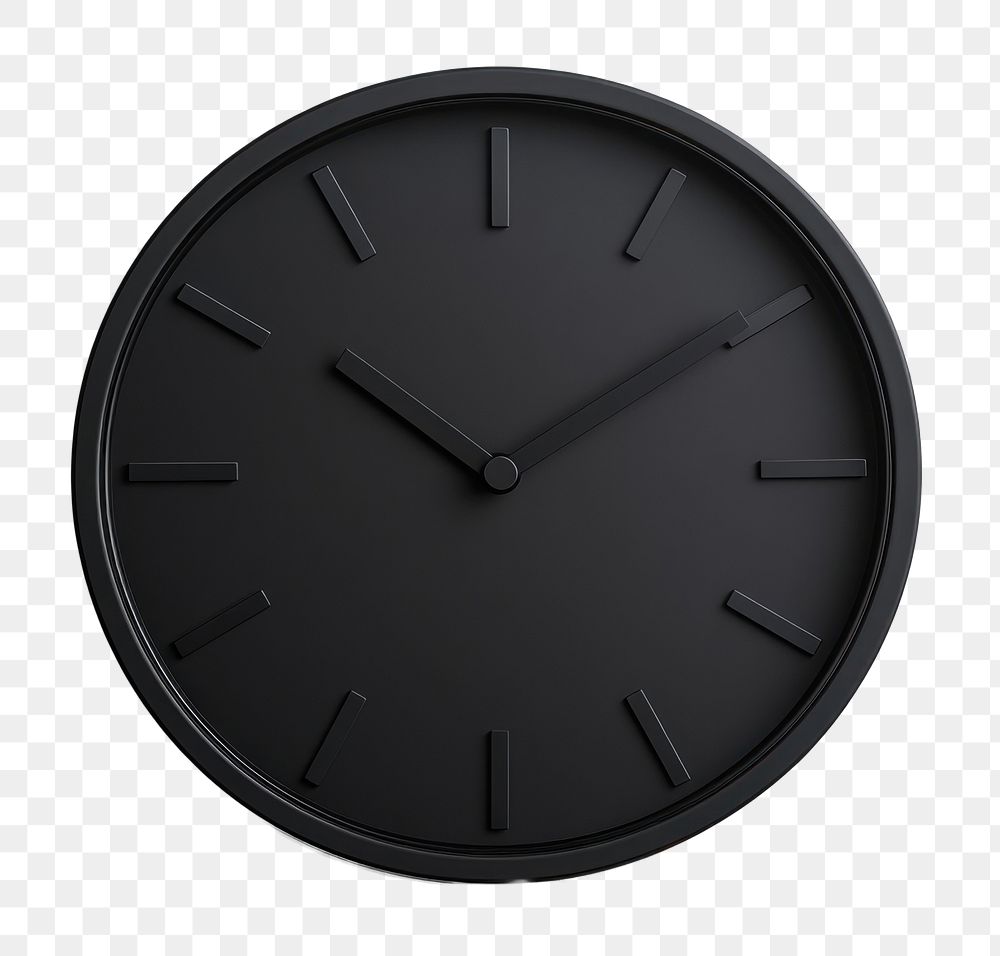 PNG Clock black minimalist letterbox | Free PNG - rawpixel
